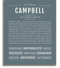 Campbell Personalized Name Meaning Art Prints – Name Stories