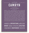 Camryn (female) | Name Art Print – Name Stories