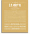 Camryn (female) | Name Art Print – Name Stories