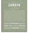 Camryn Personalized Name Meaning Art Prints – Name Stories