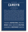 Camryn (female) | Name Art Print – Name Stories