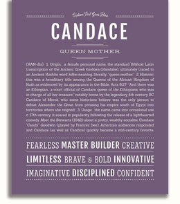 Candace | Name Art Print – Name Stories