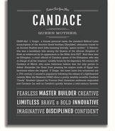 Candace | Name Art Print – Name Stories