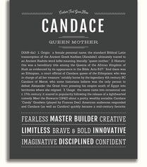 Candace | Name Art Print – Name Stories