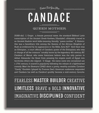 Candace | Name Art Print – Name Stories