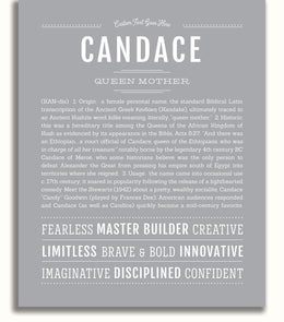 Candace | Name Art Print – Name Stories