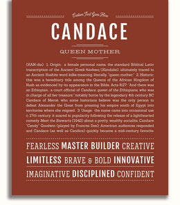 Candace | Name Art Print – Name Stories