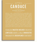 Candace Personalized Name Meaning Art Prints – Name Stories
