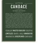 Candace | Name Art Print – Name Stories