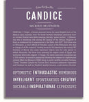 Candice | Name Art Print – Name Stories