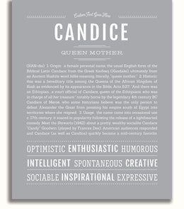 Candice | Name Art Print – Name Stories