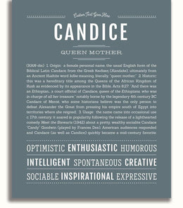Candice | Name Art Print – Name Stories