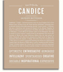 Candice | Name Art Print – Name Stories