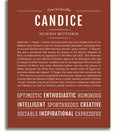 Candice | Name Art Print – Name Stories