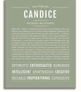 Candice | Name Art Print – Name Stories