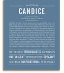Candice | Name Art Print – Name Stories