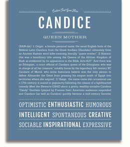 Candice | Name Art Print – Name Stories