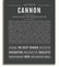 Cannon Personalized Name Meaning Art Prints – Name Stories