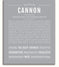 Cannon Personalized Name Meaning Art Prints – Name Stories
