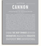 Cannon | Name Art Print – Name Stories