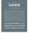 Cannon | Name Art Print – Name Stories