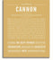Cannon | Name Art Print – Name Stories
