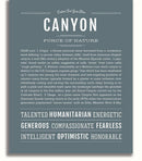 Canyon (female) | Name Art Print – Name Stories