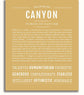 Canyon (female) | Name Art Print – Name Stories