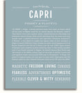 Capri | Name Art Print – Name Stories