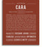 Cara Personalized Name Meaning Art Prints – Name Stories