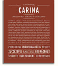 Carina Personalized Name Meaning Art Prints – Name Stories