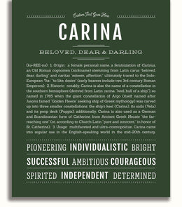 Carina | Name Art Print – Name Stories