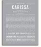 Carissa | Name Art Print – Name Stories