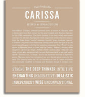 Carissa | Name Art Print – Name Stories