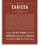 Carissa | Name Art Print – Name Stories