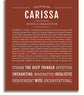 Carissa | Name Art Print – Name Stories