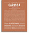 Carissa | Name Art Print – Name Stories