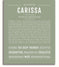 Carissa | Name Art Print – Name Stories