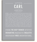 Carl Personalized Name Meaning Art Prints – Name Stories