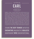 Carl Personalized Name Meaning Art Prints – Name Stories