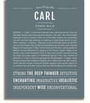 Carl Personalized Name Meaning Art Prints – Name Stories