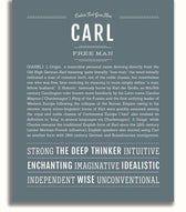 Carl | Name Art Print – Name Stories