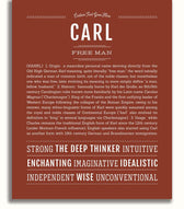 Carl | Name Art Print – Name Stories