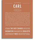 Carl Personalized Name Meaning Art Prints – Name Stories