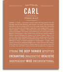 Carl Personalized Name Meaning Art Prints – Name Stories