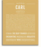 Carl Personalized Name Meaning Art Prints – Name Stories