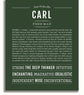 Carl | Name Art Print – Name Stories