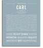 Carl Personalized Name Meaning Art Prints – Name Stories