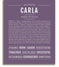 Carla | Name Art Print – Name Stories