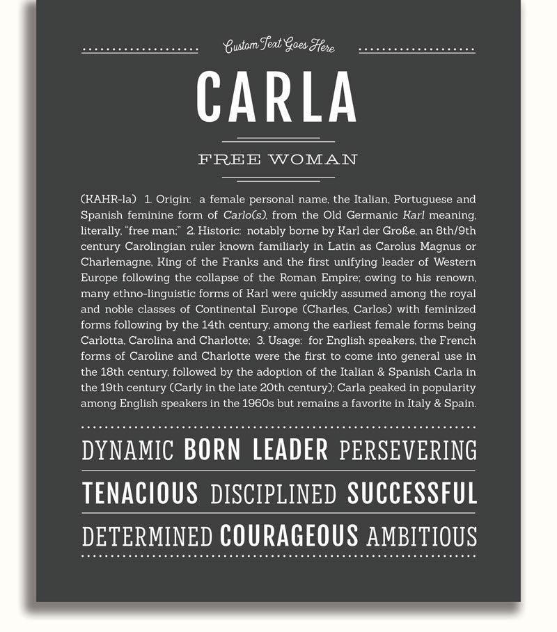 Carla | Name Art Print – Name Stories
